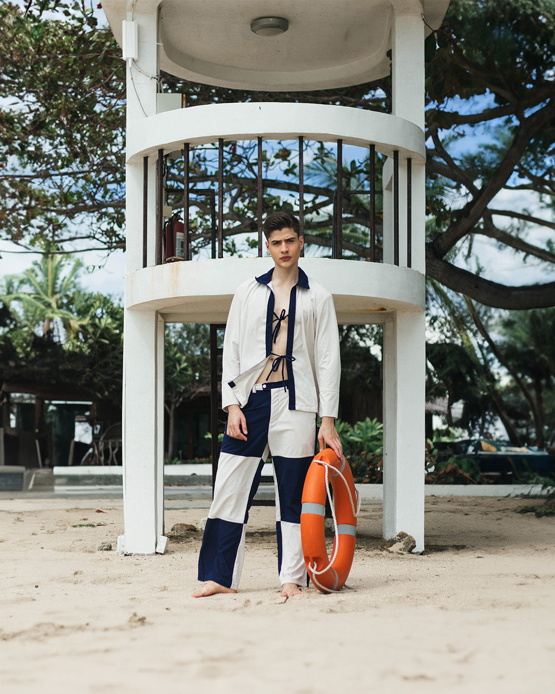 Navy Oat Knot Long Sleeves Set – Paradeigma Store